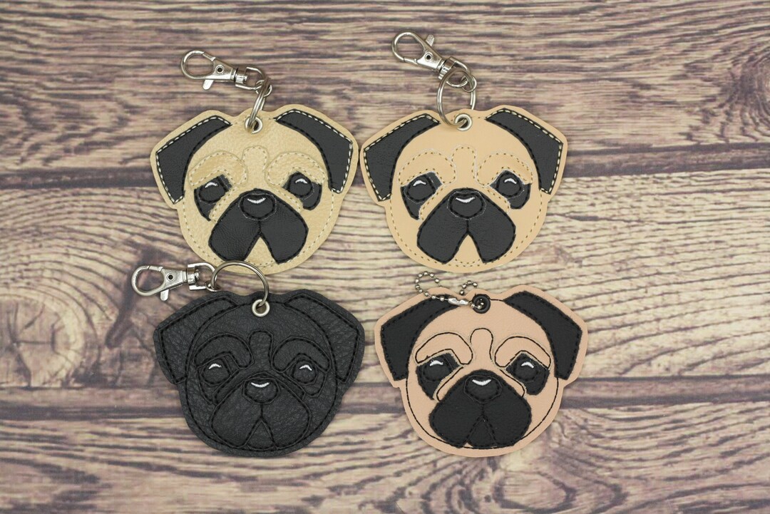 Pug Keychain Keyfob Gift Dog Lover Dog Lover Bag Tag - Etsy