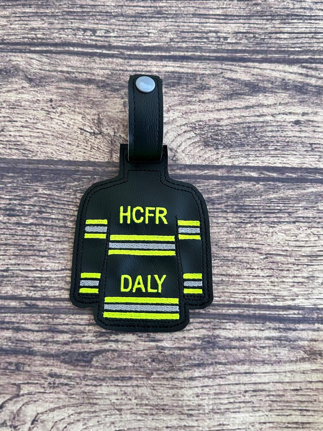 Firefighter Luggage Tag Personalized, Fireman Turnout Coat Bag Tag ...