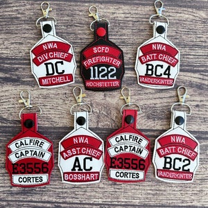 Firefighter Helmet Shield Keychain, Personalized Fireman, Fire Wife Bag ...