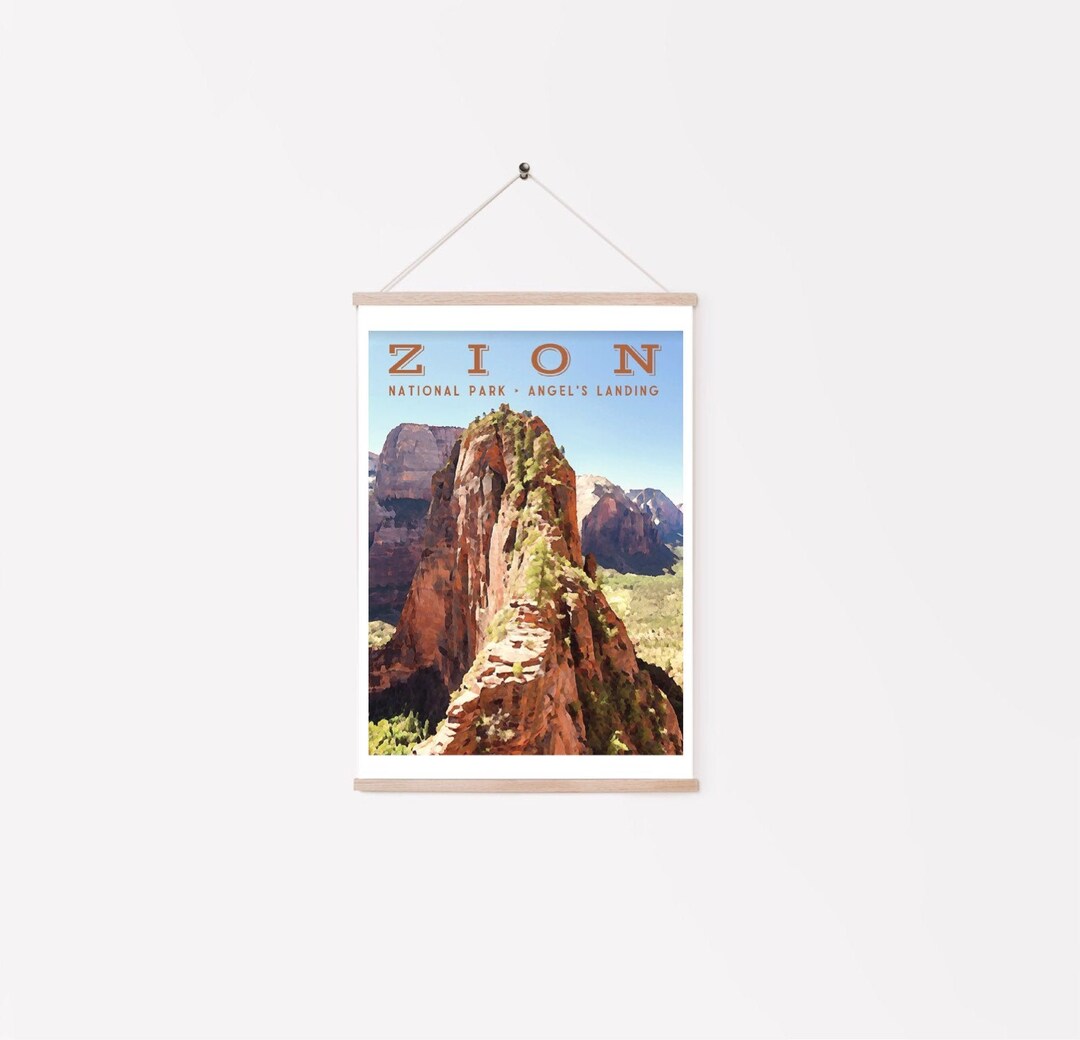 Zion National Park Art Print - Zion Angel's Landing Art Print - Zion ...