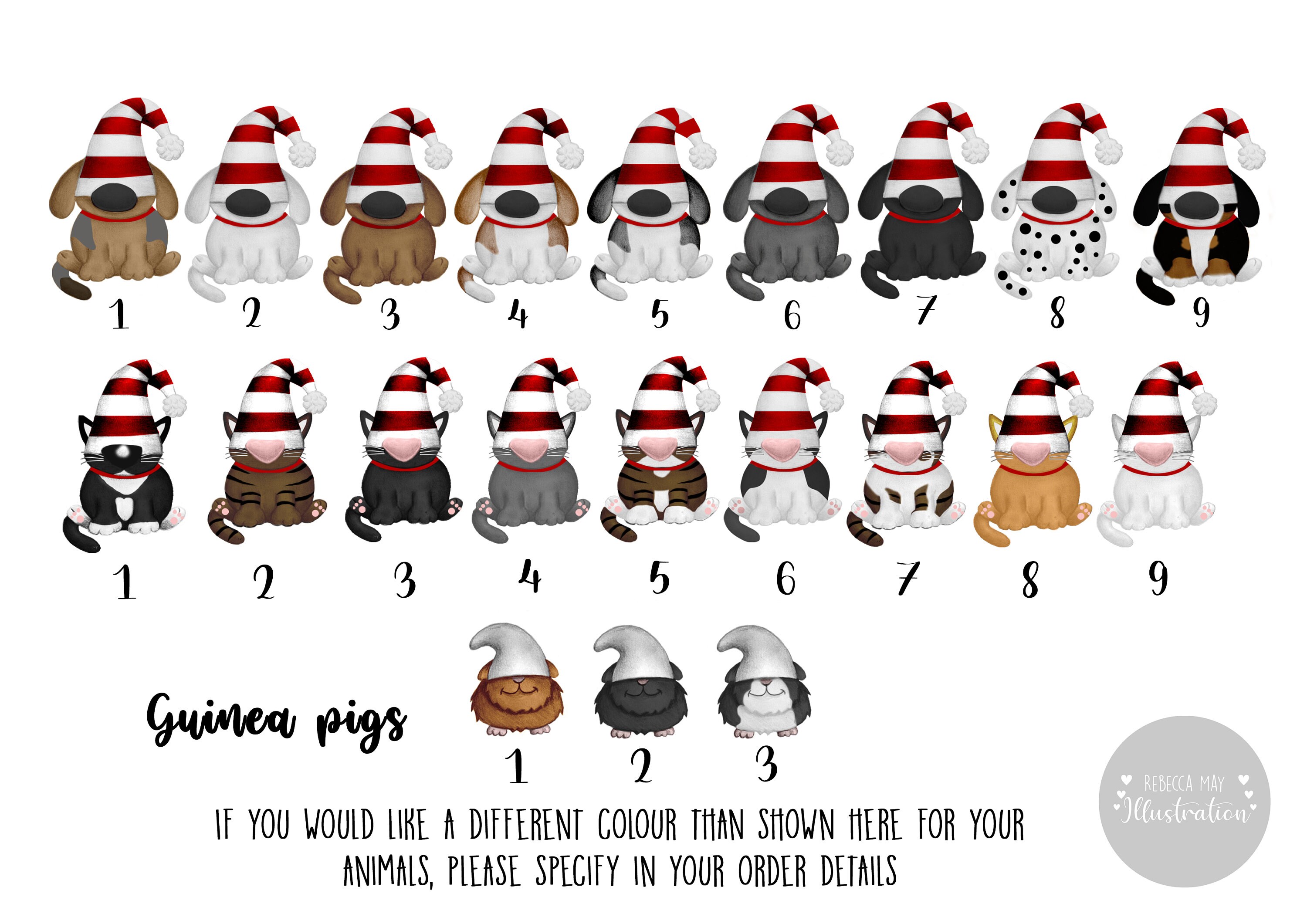 Personalised Christmas Gonk Family/friend Print/gnome Print /A4 ...