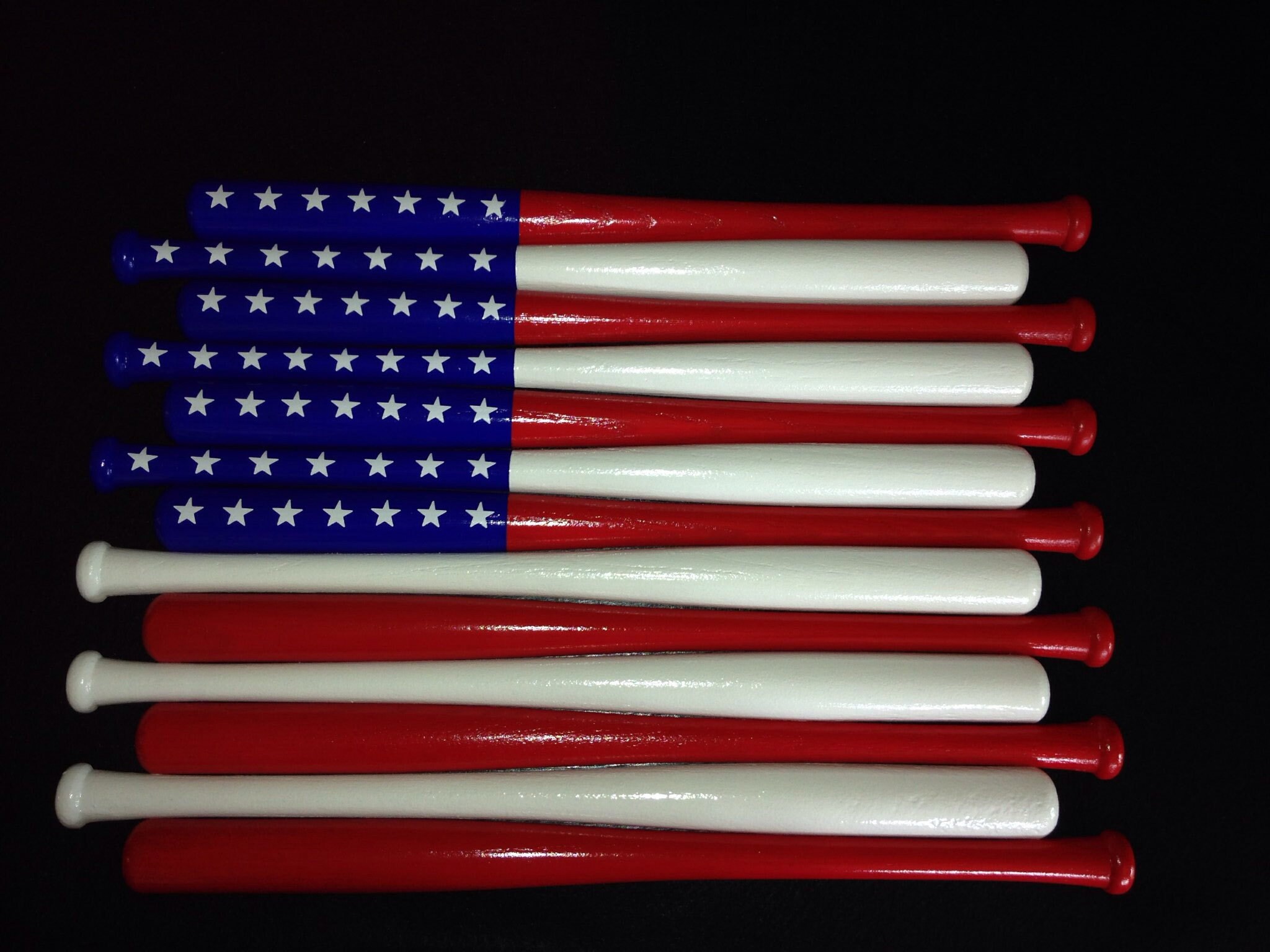 Custom Made American Flag Out of BASEBALL BATS! - Etsy