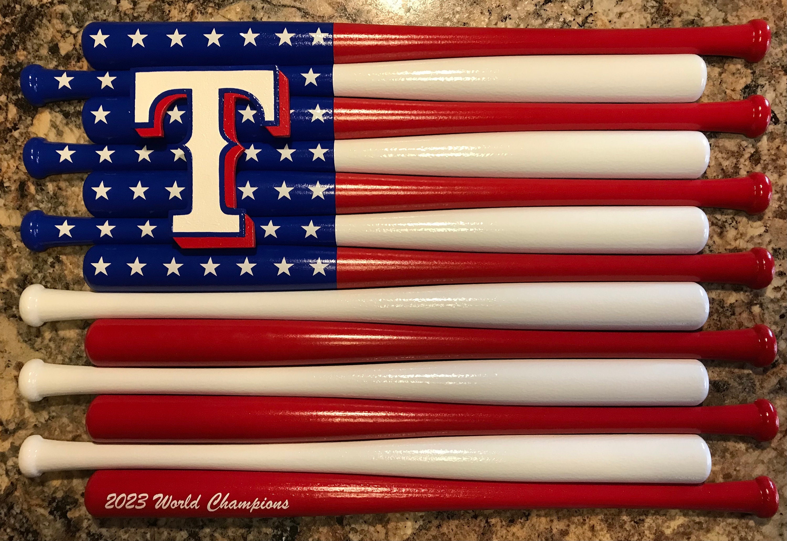 Texas Rangers Baseball Bat Flag - Etsy