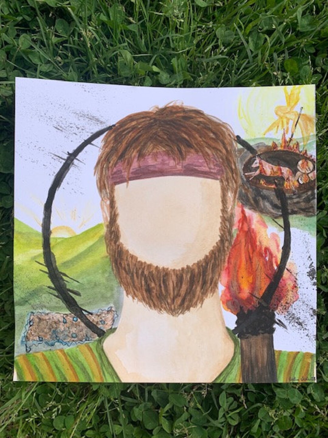 Gideon- Original Bible Portrait Watercolor Print 10x10 - Etsy