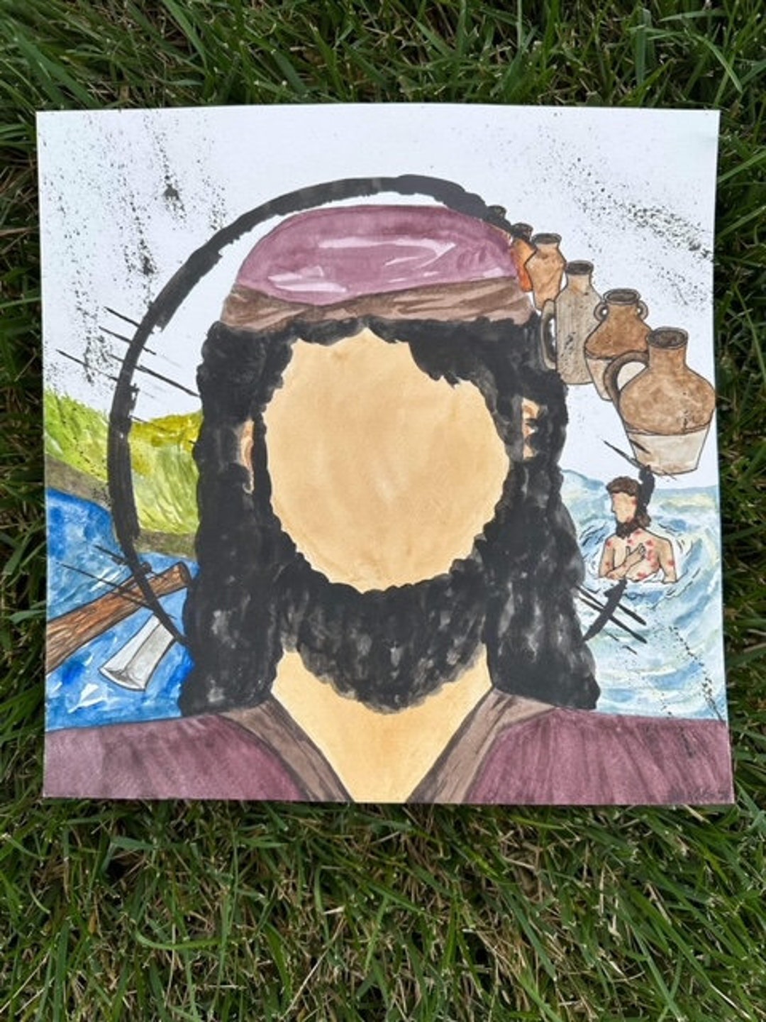 Elisha- Original Bible Portrait Watercolor Print 10x10 - Etsy