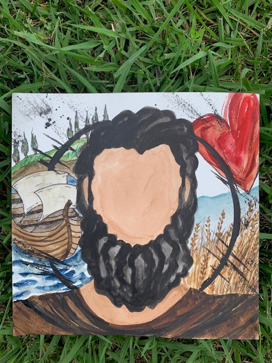 Barnabas- Original Bible Portrait Watercolor Print 10x10 - Etsy