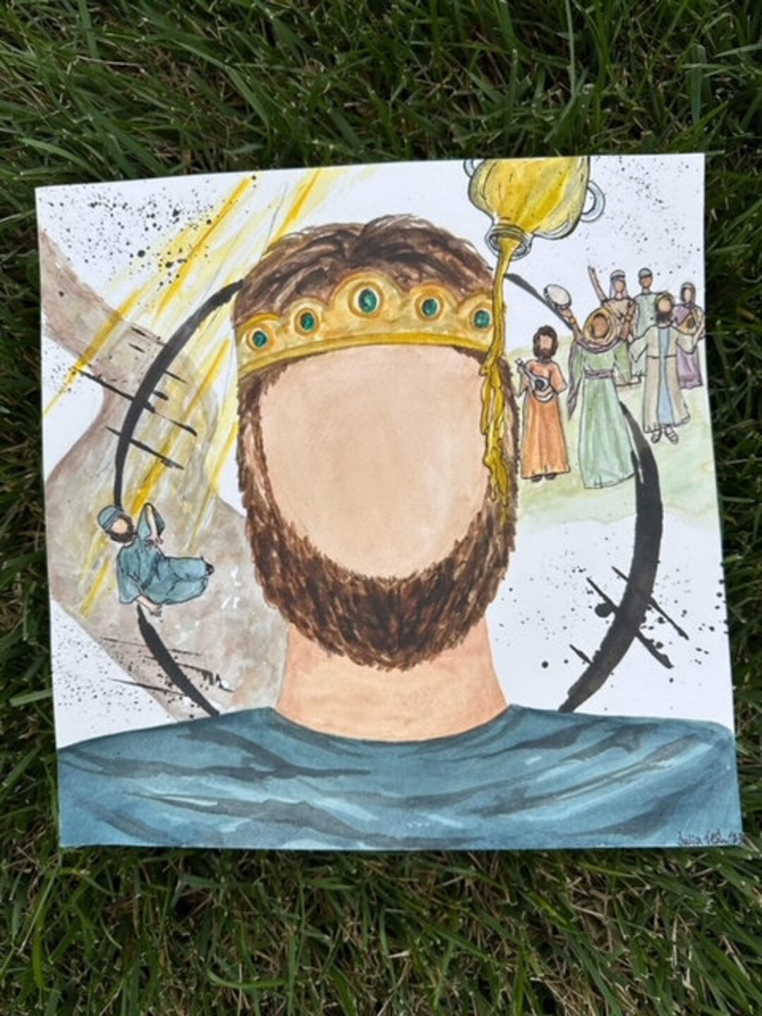 Saul- Original Bible Portrait Watercolor Print 10x10 - Etsy