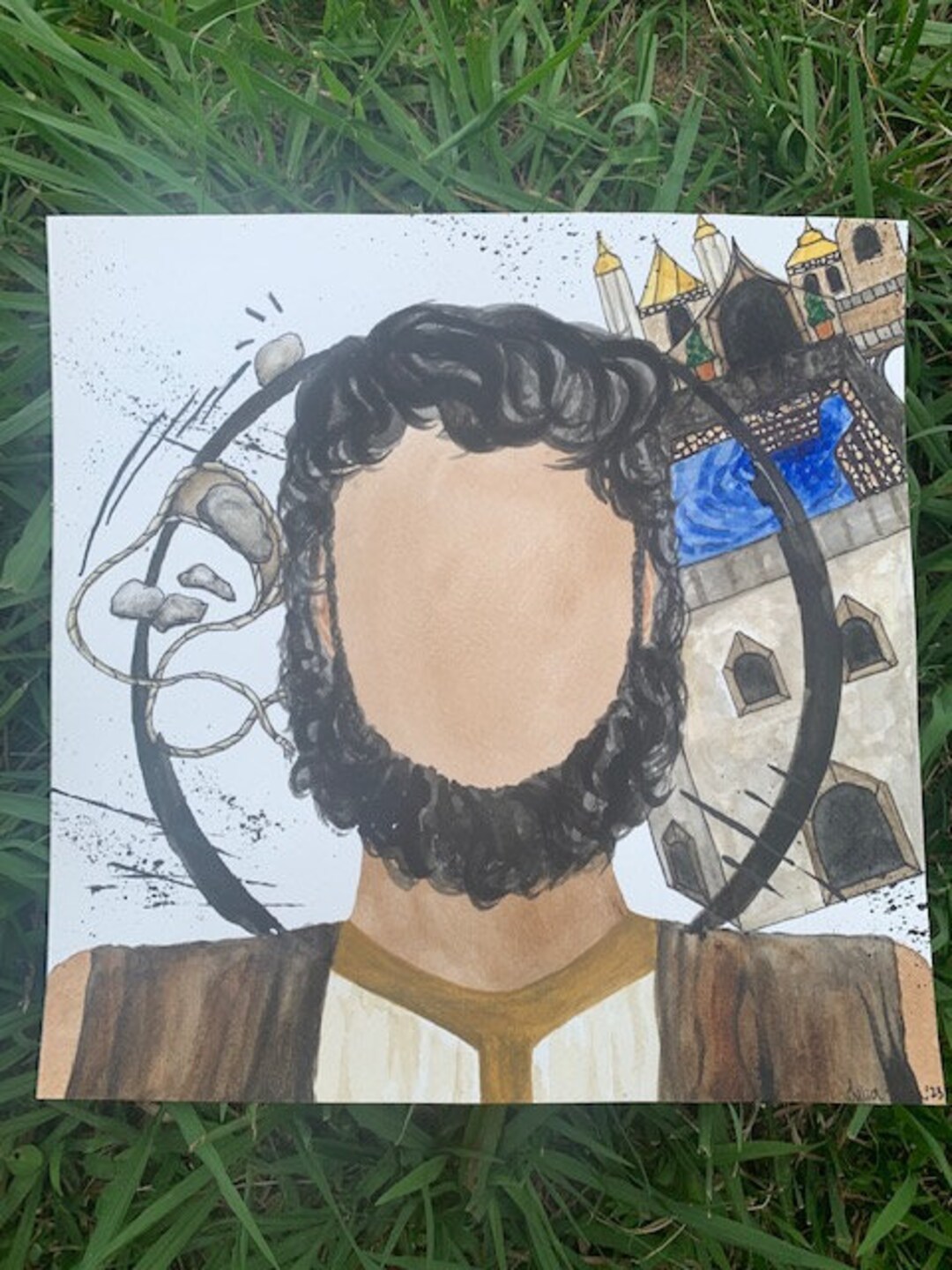 David- Original Bible Portrait Watercolor Print 10x10 - Etsy