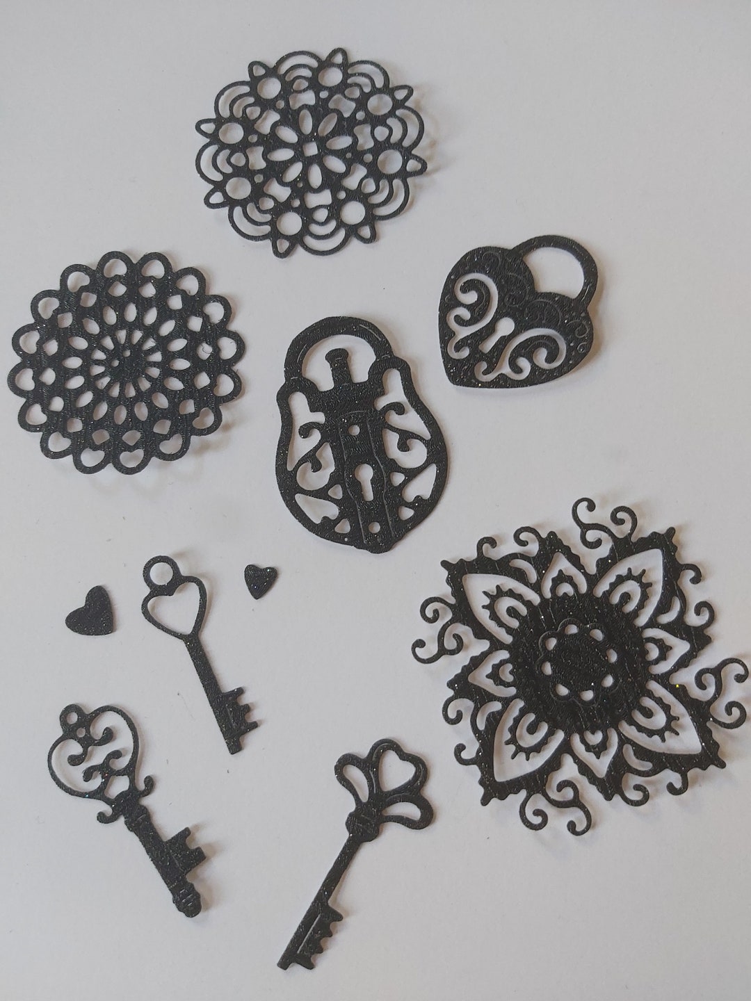 Single Set Lock & Keys, Set of 8 Lovely Die-cuts in Different Lock and ...