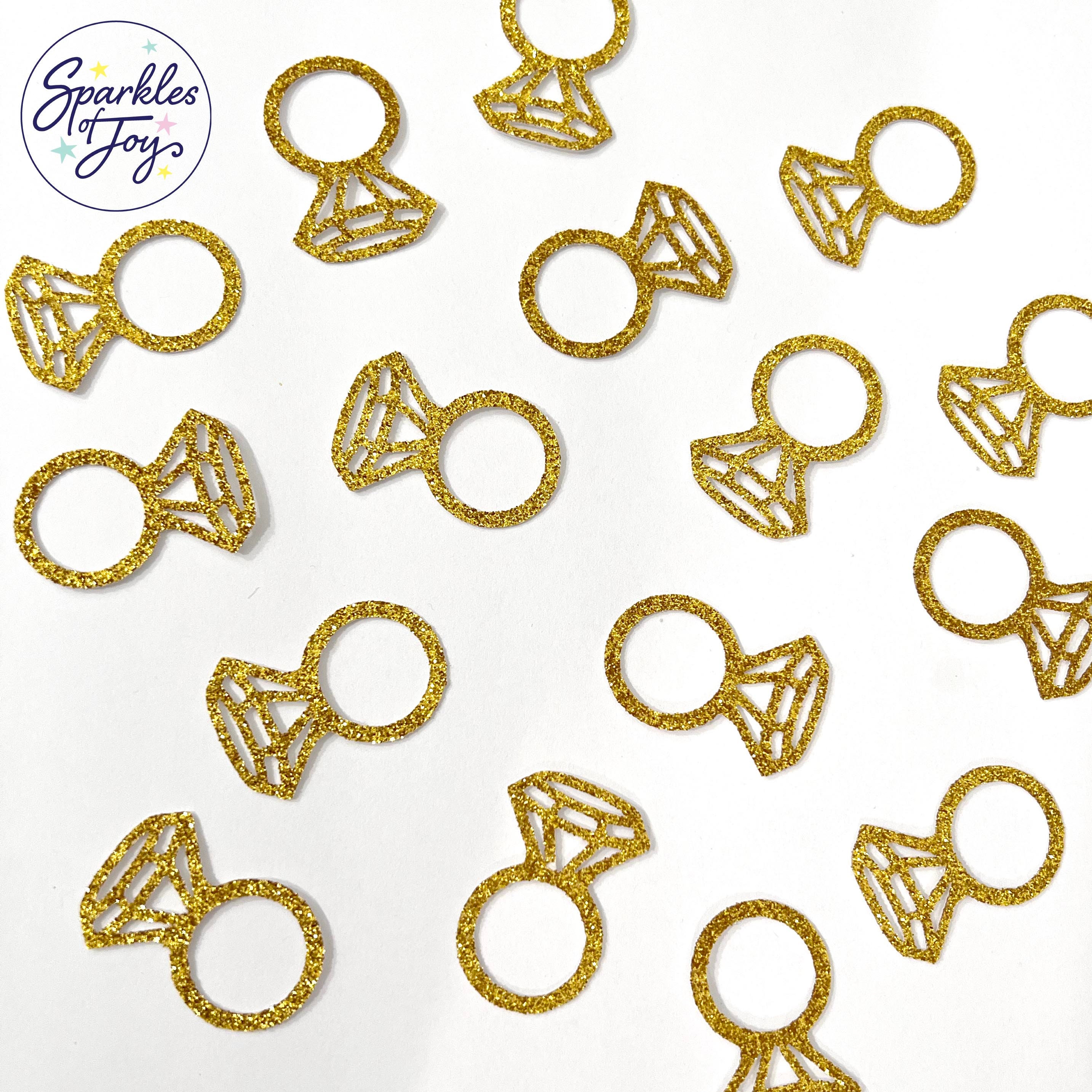 Glitter Diamond Ring Table Confetti for Engagement Party Bridesmaid ...