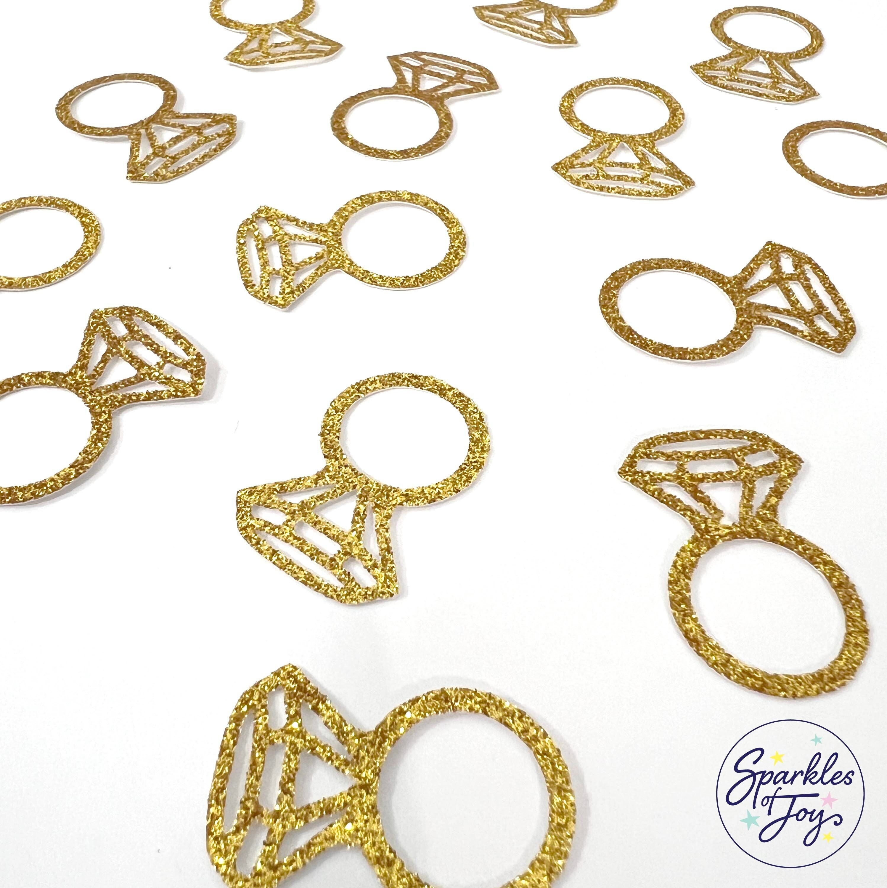 Glitter Diamond Ring Table Confetti for Engagement Party Bridesmaid ...