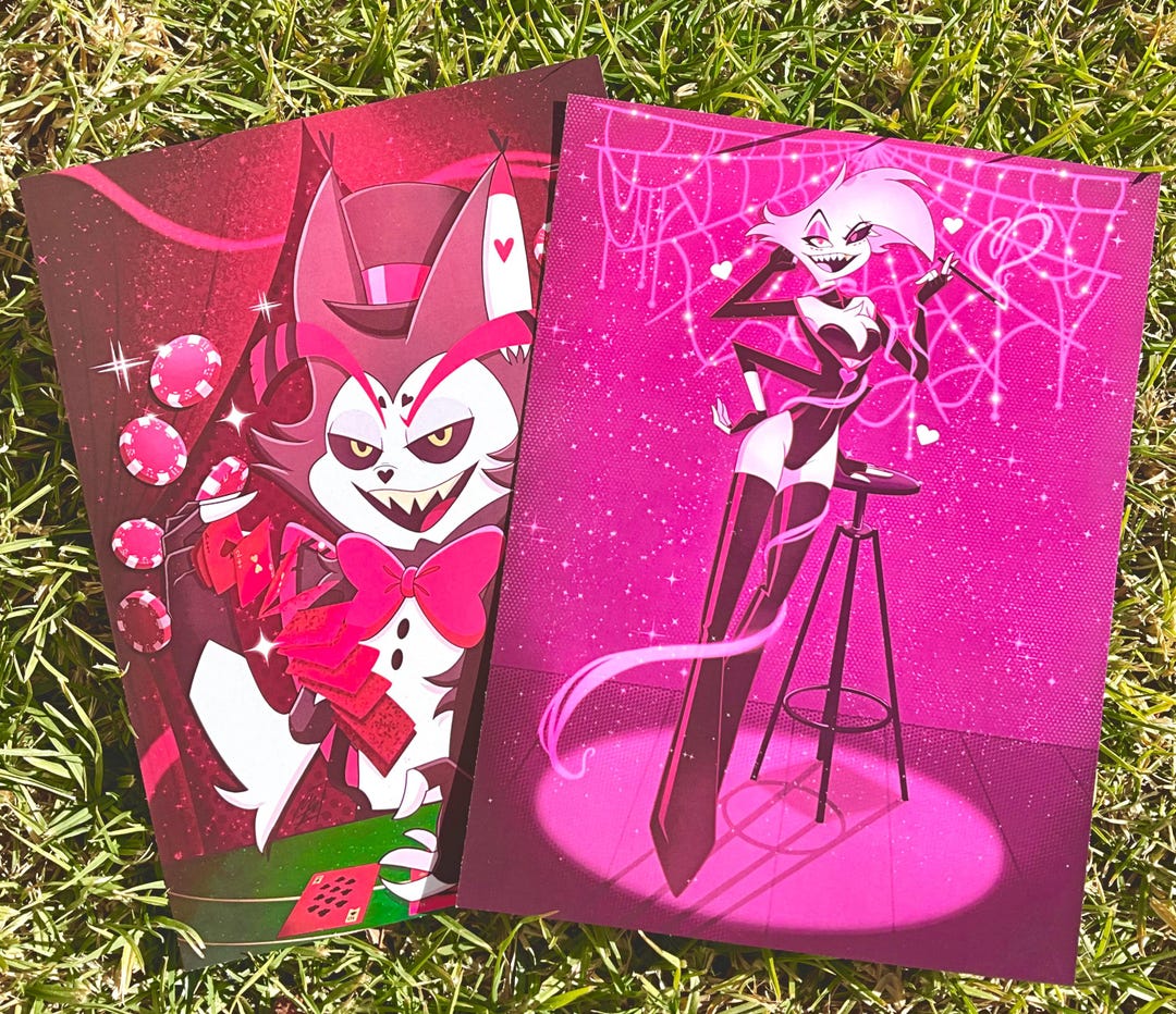 Hazbin Hotel Angel and Husk Print Bundel - Etsy