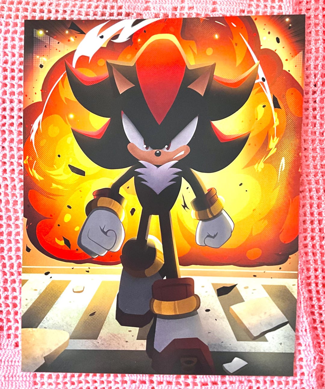 Shadow the Hedgehog Explosion Print - Etsy