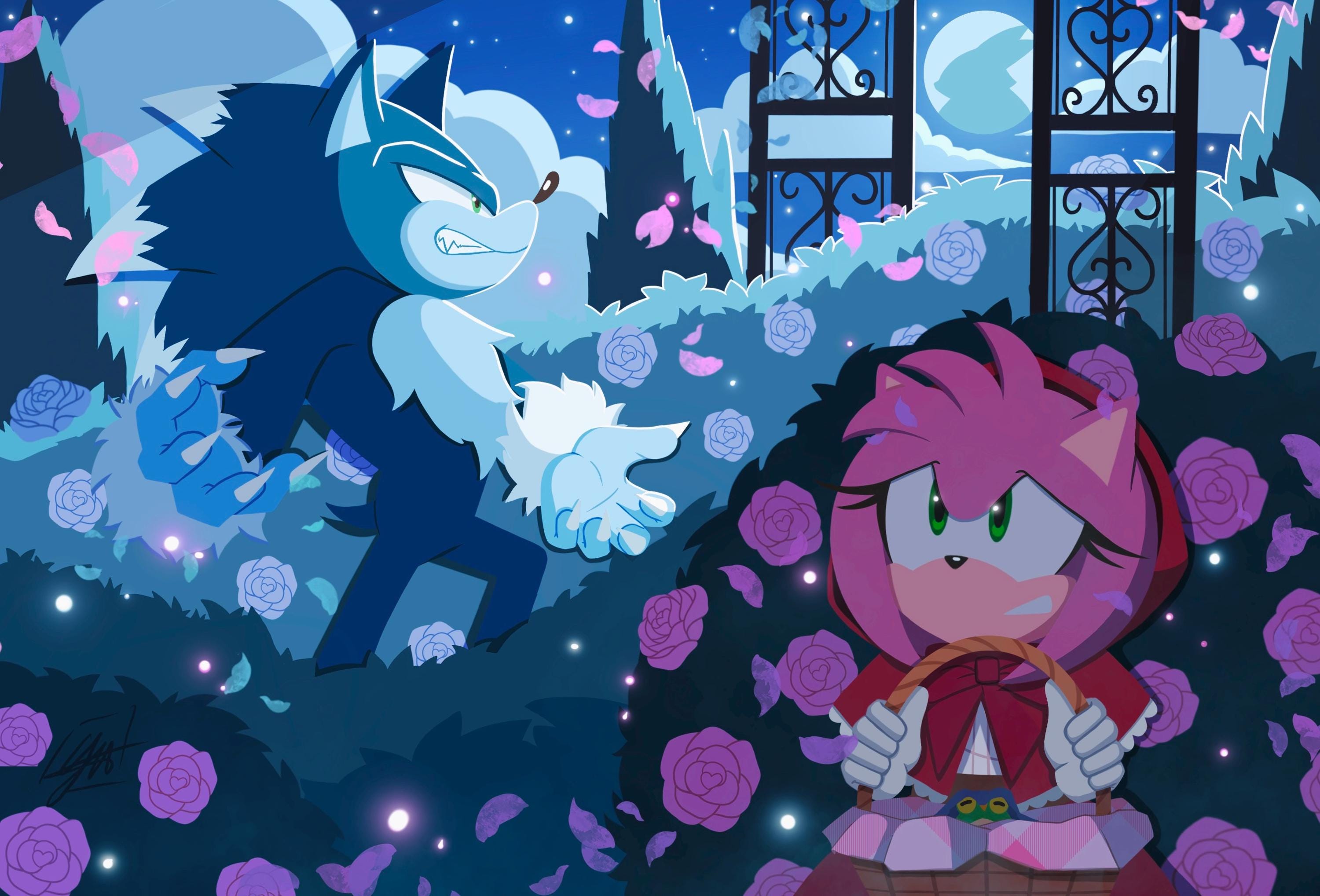 Werehog Sonic and Amy 9 X 13 Print - Etsy
