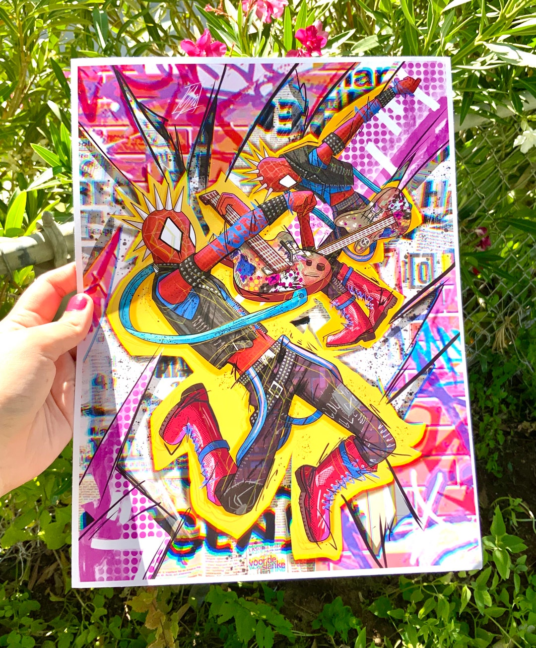 Spider-punk Illustration Print - Etsy