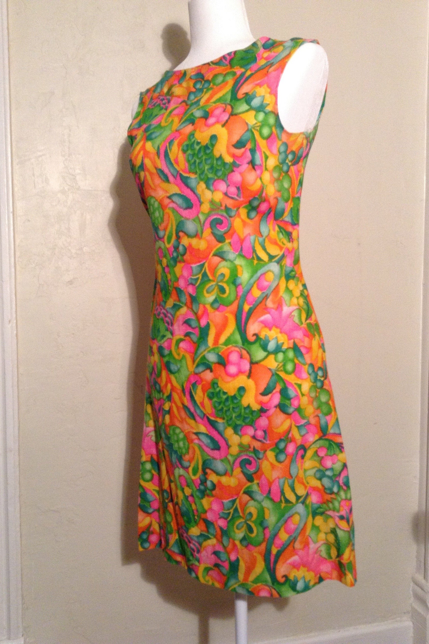 Vintage 60s A-line Dress - Etsy