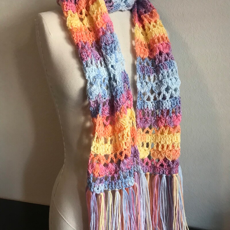 Shell Stitch Scarf - Etsy