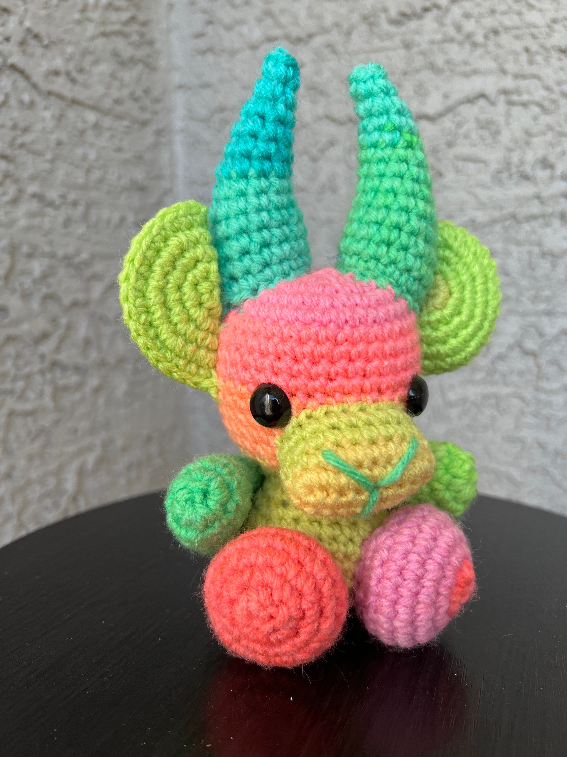 Rainbow Handmade Amigurumi Grim Grinning Goat - Etsy