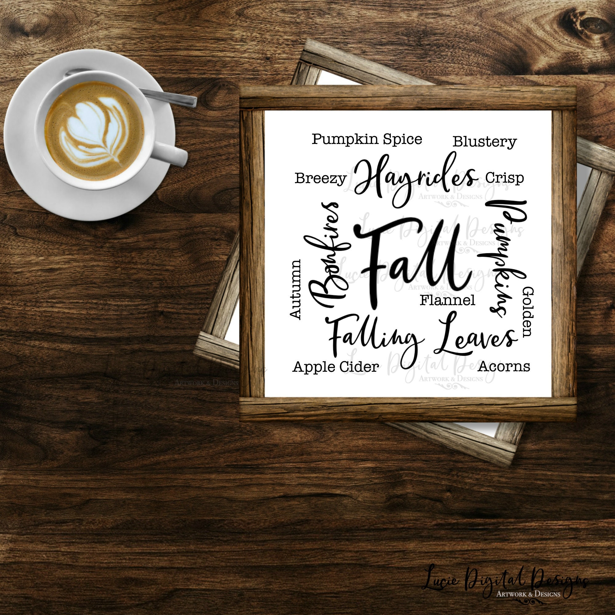 Fall Comfort Word Art, Autumn, Comfort of Fall, Wall Art, Digital ...