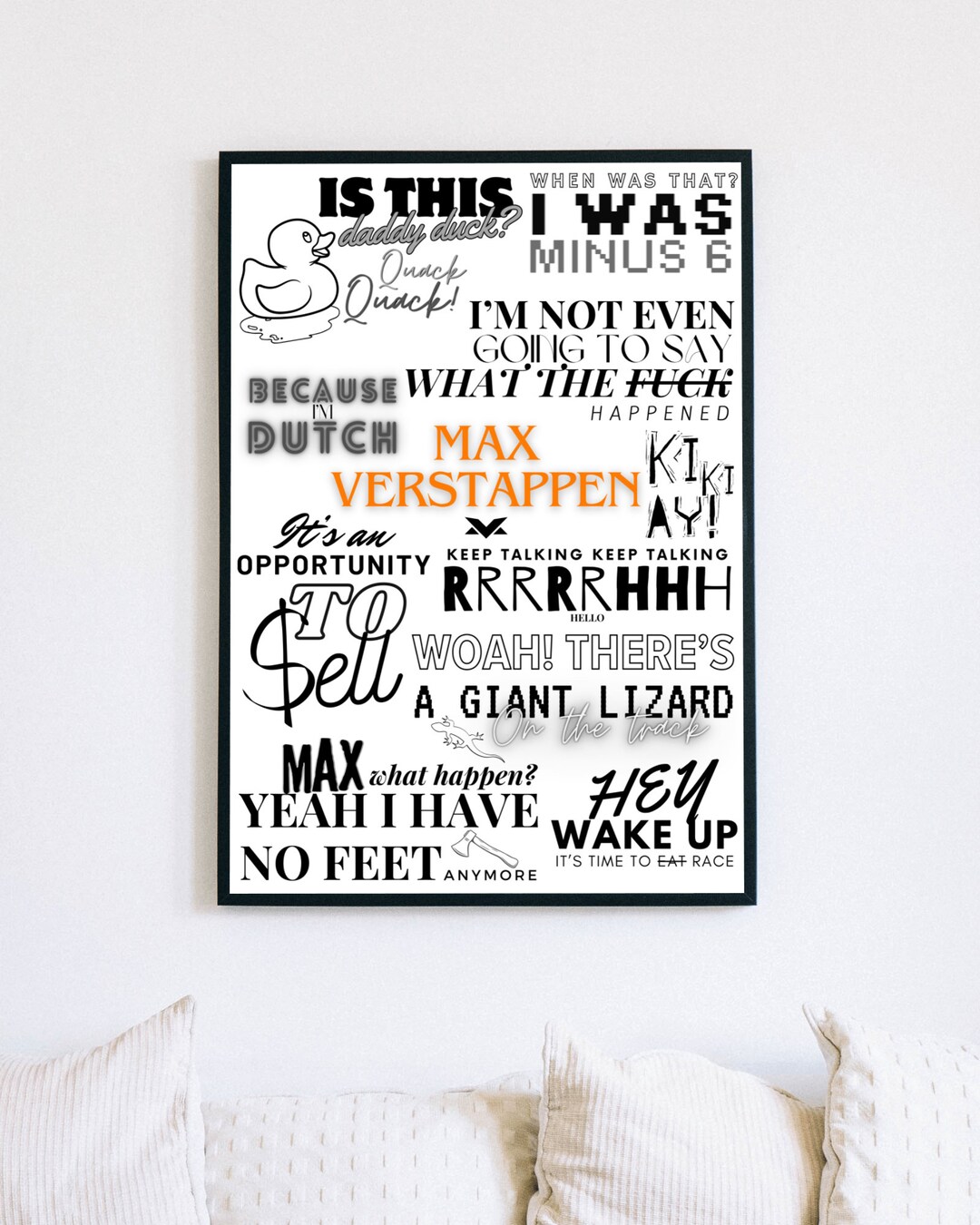 F1 Max Verstappen Quote Poster - Etsy