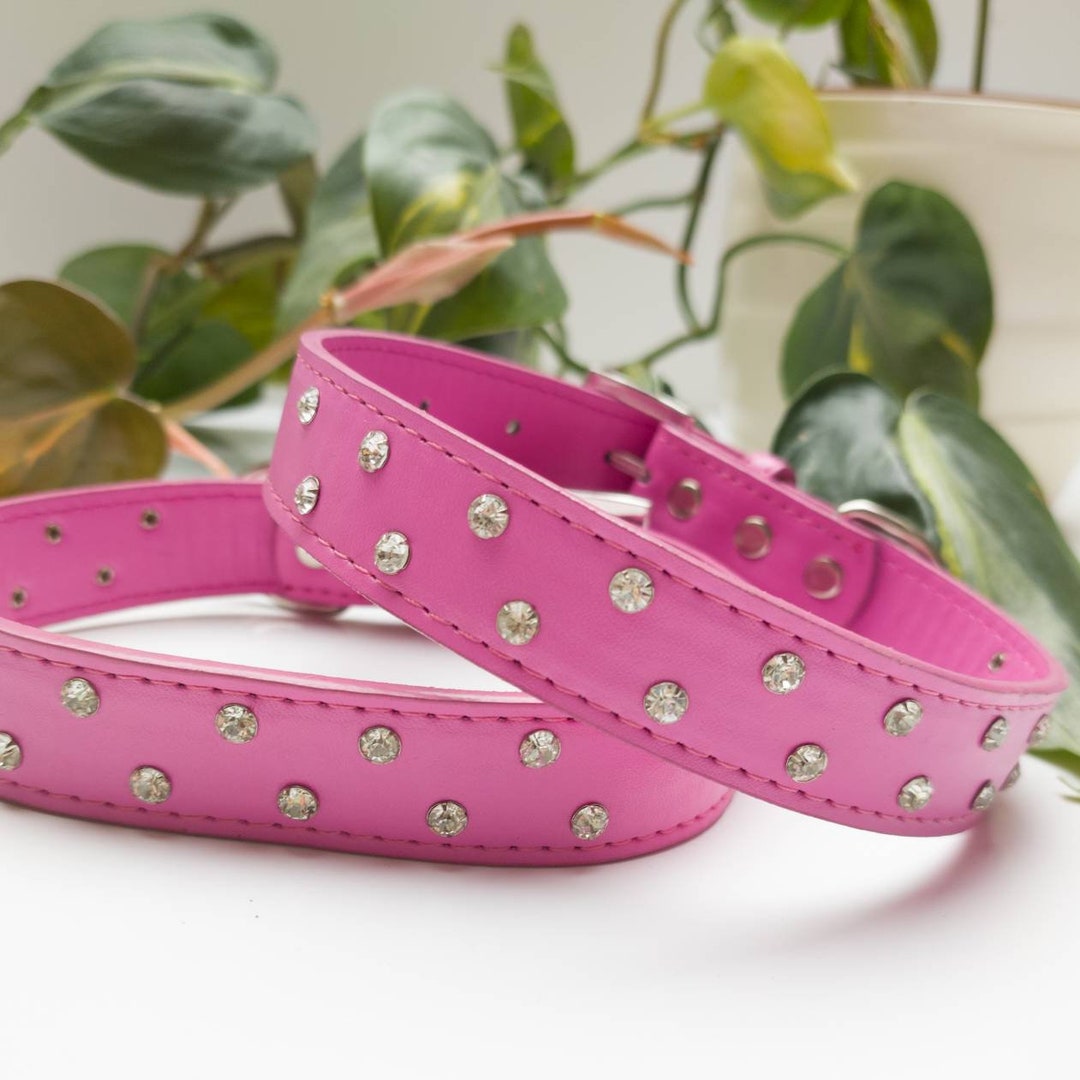 Pink Diamante Design Pet Collar | Fashion Dog Collar | Funky Pet Collar ...