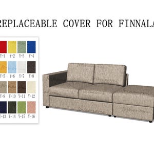 Replaceable Sofa Covers for FINNALA 3 Seats With One Open,sofa Covers ...