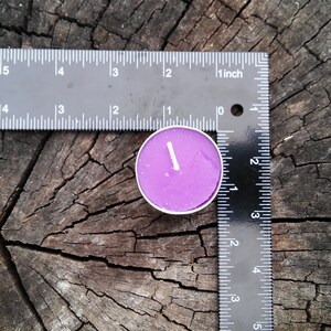 Purple Tea Light Candles, 4 Pack, Unscented Tea Lights, Ritual Candles ...