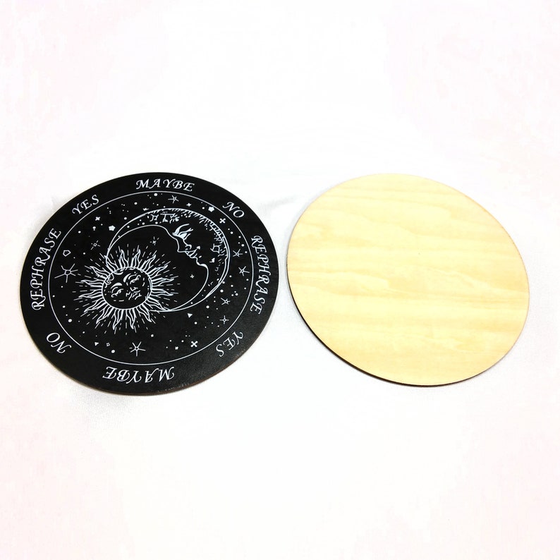 Wood Pendulum Board Pendulum Mat With Sun & Moon Design - Etsy