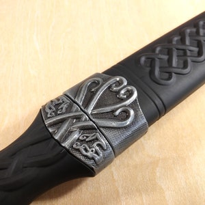 10-1/2 Athame, Black Handled Ritual Dagger With Embossed Celtic Knots ...