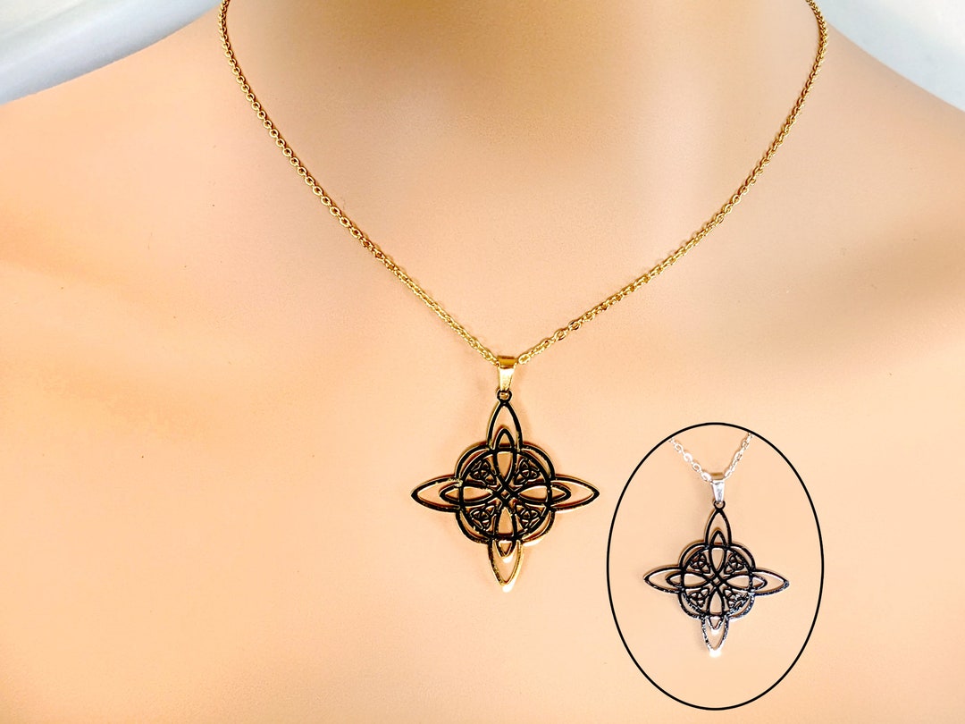 Witches Knot Necklace, Wiccan Jewelry, Pagan Necklace, Wiccan Jewelry ...