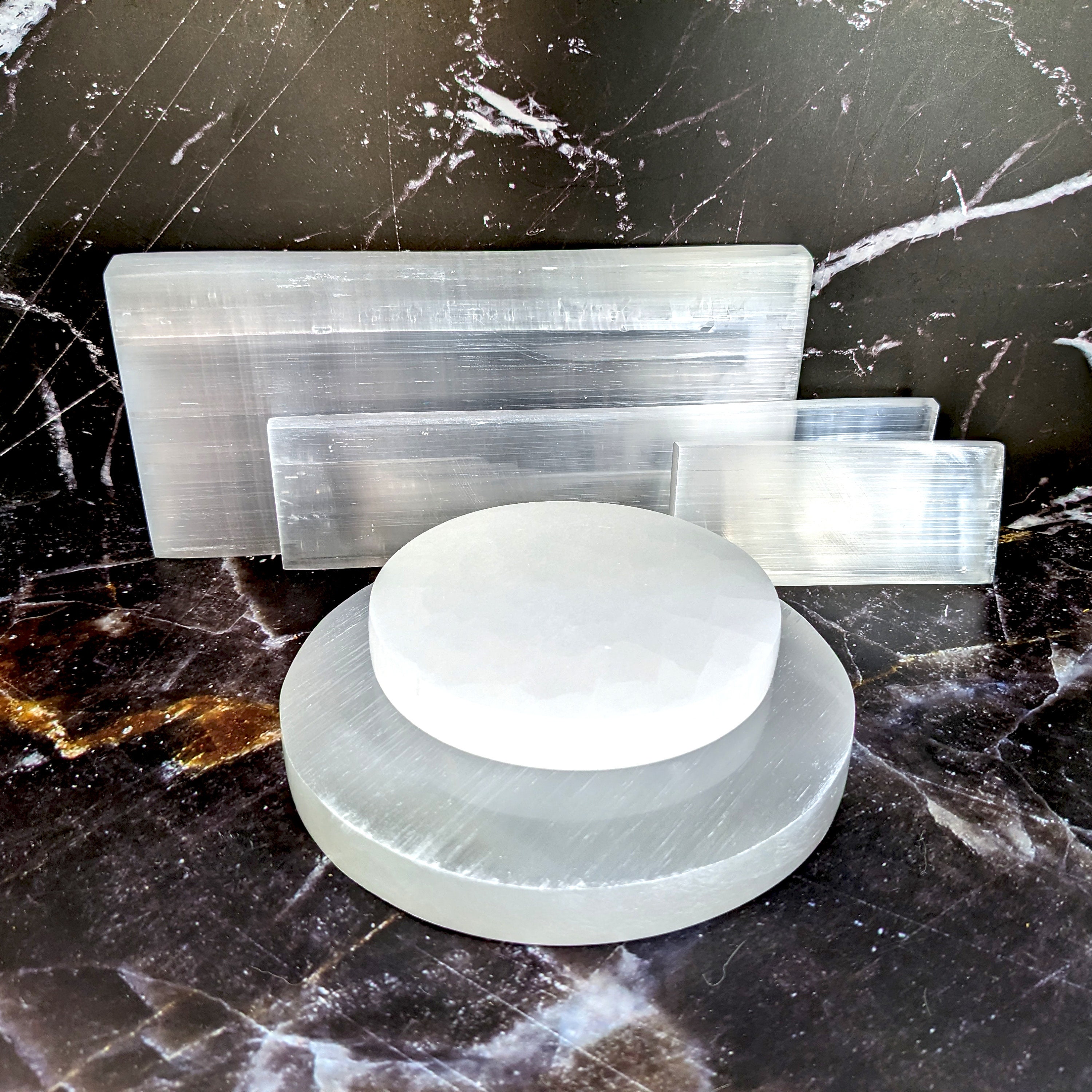 Selenite Plate, Works Great as a Charging Plate for Crystals and Other ...