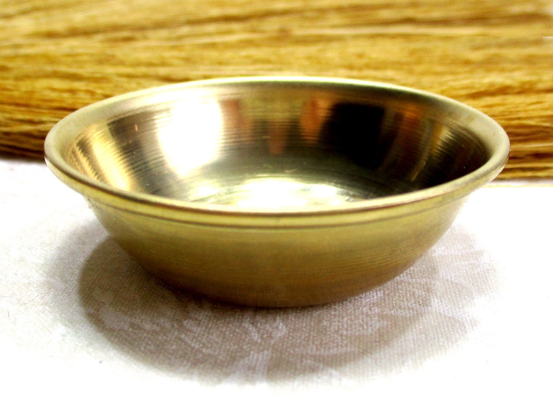 2" Mini Brass Colored Copper Altar Offering Bowl #20161 - Etsy