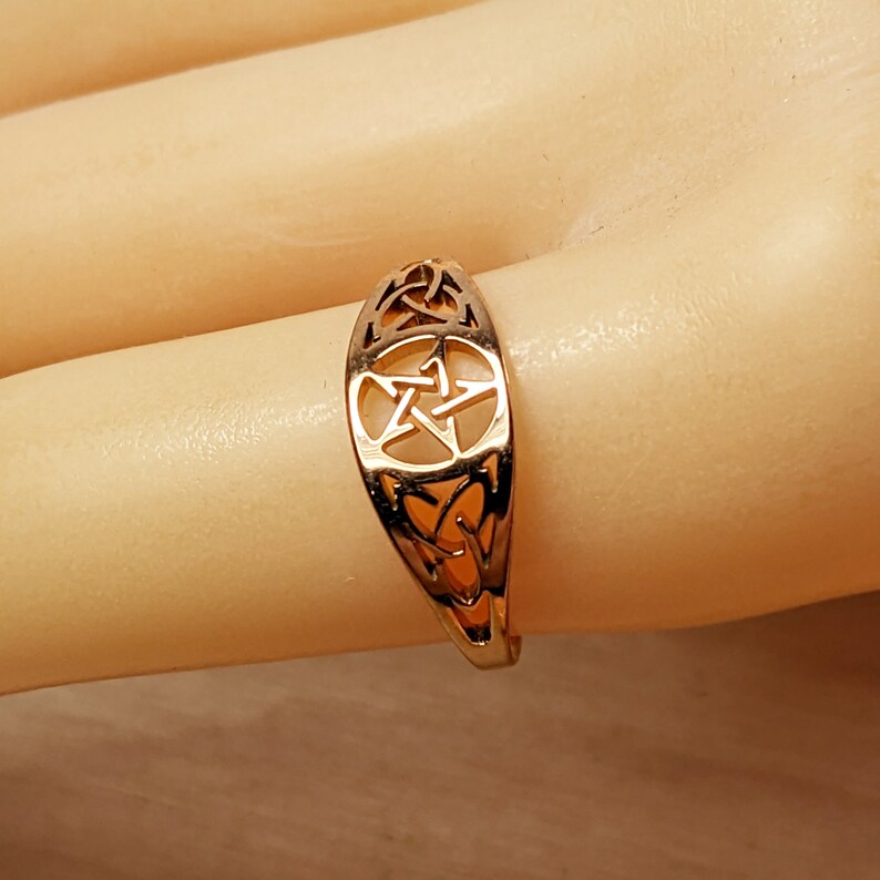 Pentacle Ring Pentagram Ring Ritual Jewelry Wiccan Ring - Etsy