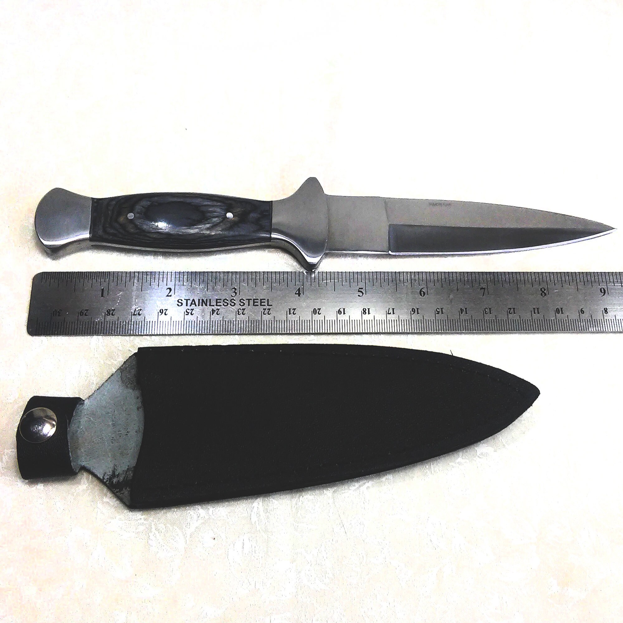 9 Athame Black Wood Handle With Stainless Steel Guard | Etsy