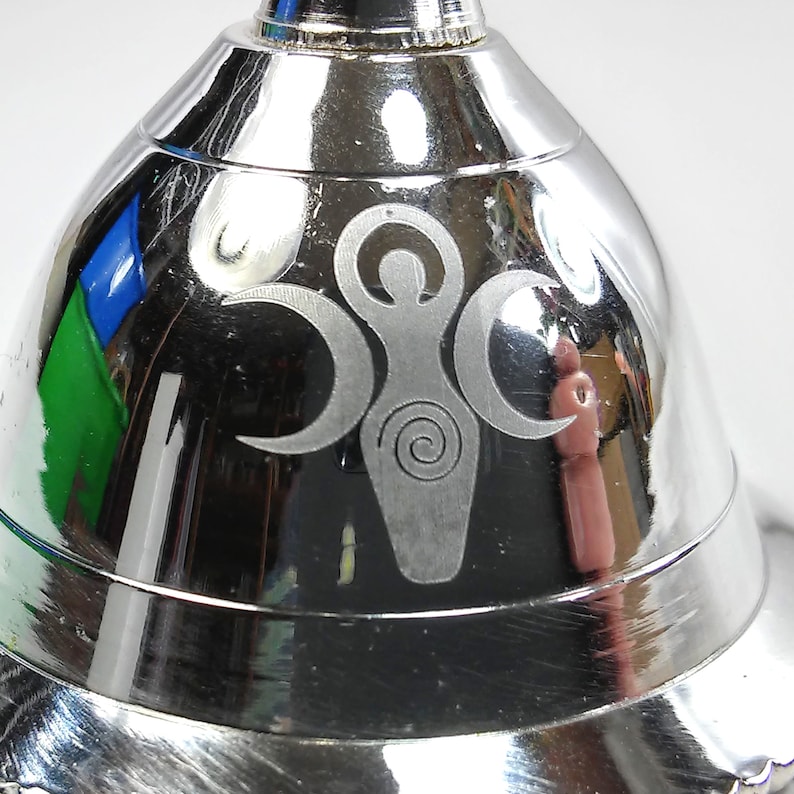 Altar Bell Silver Plated Ritual Bell With Goddess Triple Moon - Etsy