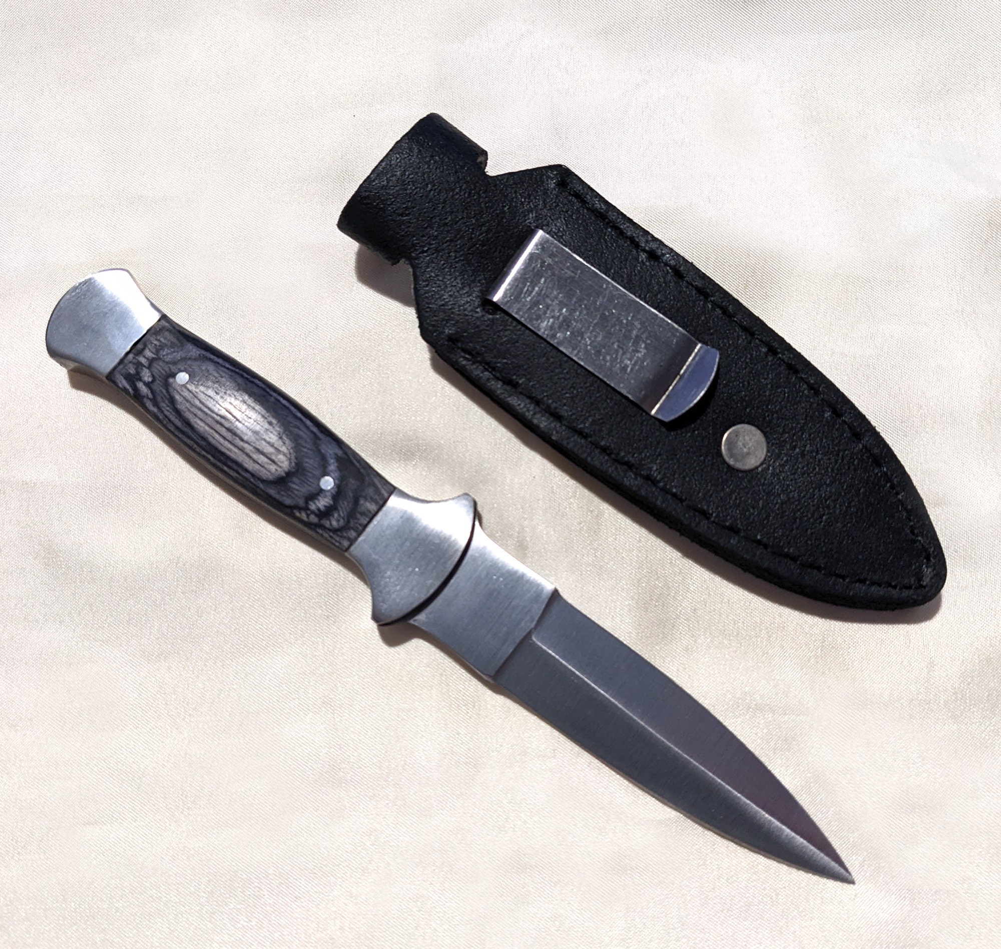 Black Altar Athame With Wood Handle, Ritual Dagger With Stainless Steel ...