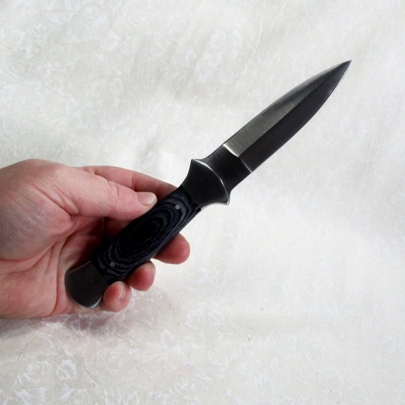 Black Altar Athame With Wood Handle, Ritual Dagger With Stainless Steel ...