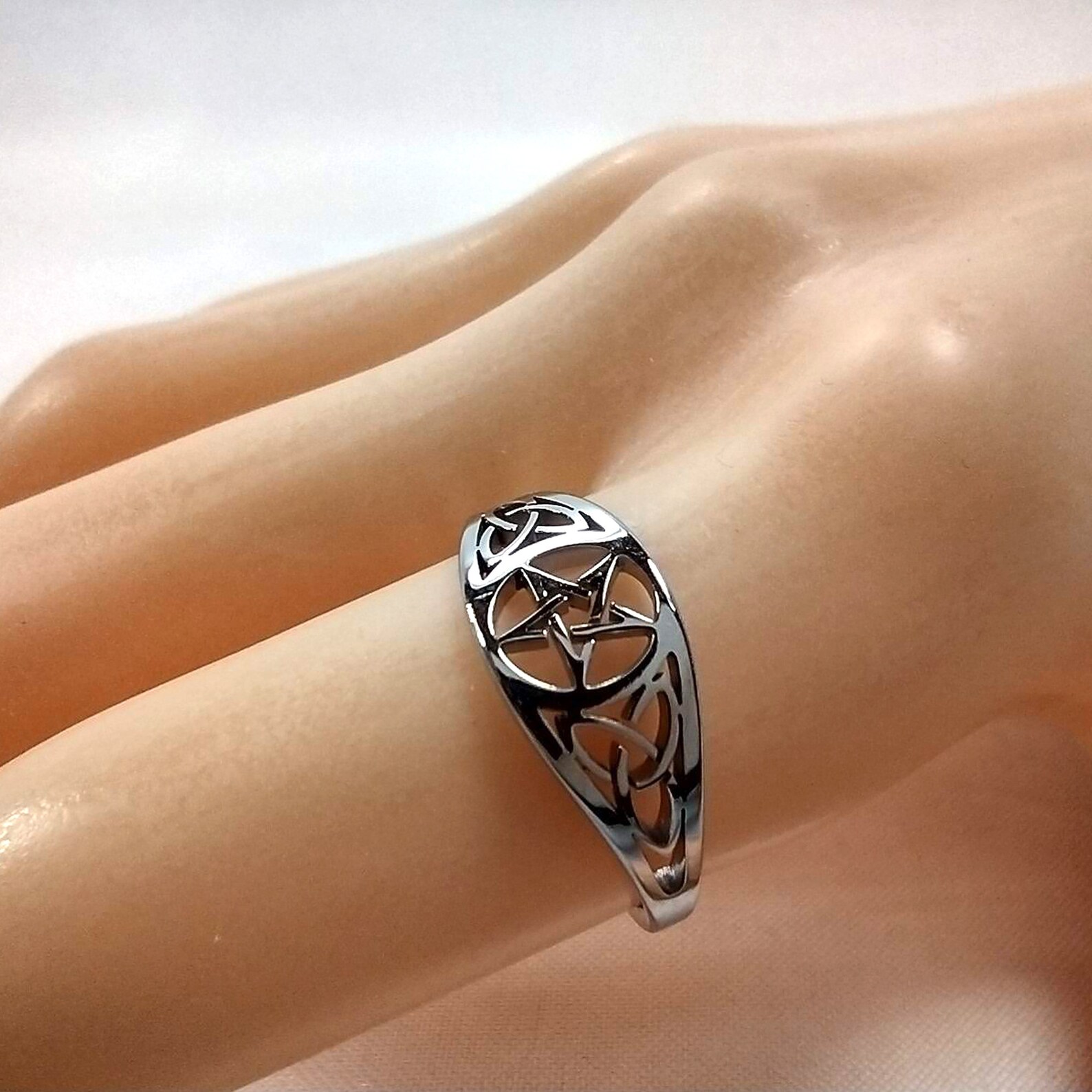 Pentacle Ring Pentagram Ring Ritual Jewelry Wiccan Ring - Etsy