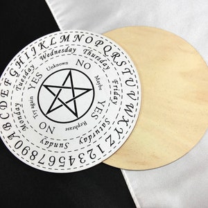 Wood Pendulum Board, Pendulum Mat With Pentacle Design, 6" Diameter - Etsy