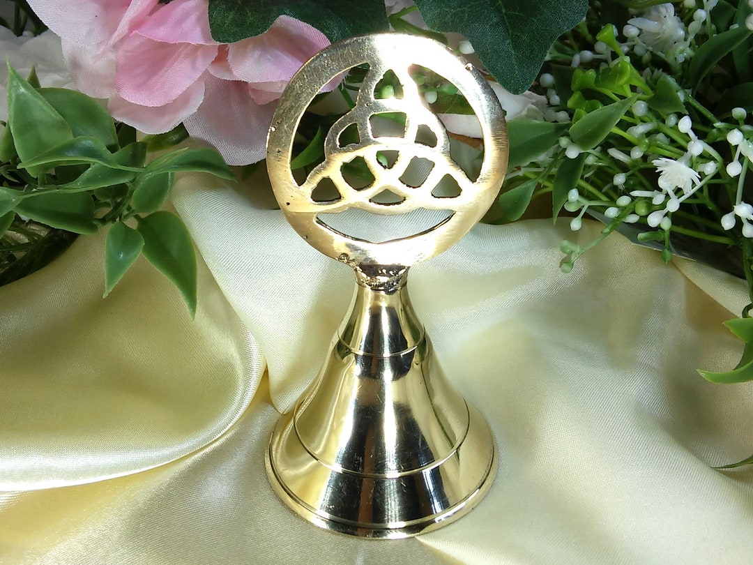 Brass Altar Bell With Triquetra Handle – Small Ritual Bell, Wiccan ...