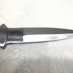 Black Altar Athame With Wood Handle, Stainless Steel Guard and Pommel ...