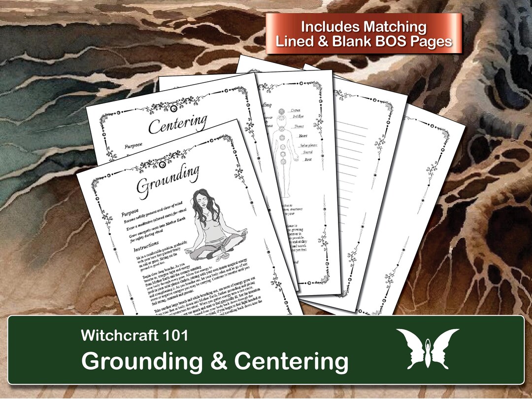 Grounding and Centering, Printable Book of Shadows Pages for Baby ...