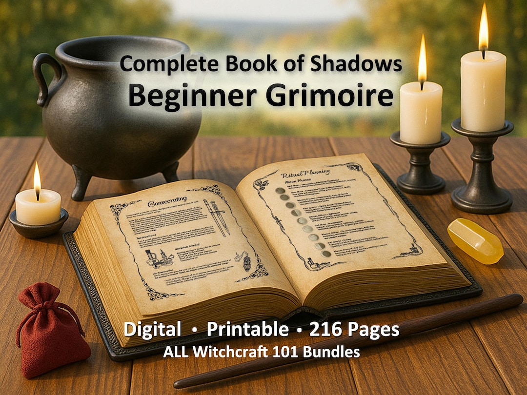 Printable Complete Book of Shadows Bundled Set for Baby Witches and ...