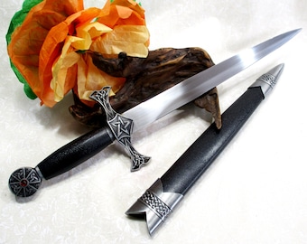 14 Athame Black Handle in Medieval Celtic Style | Etsy