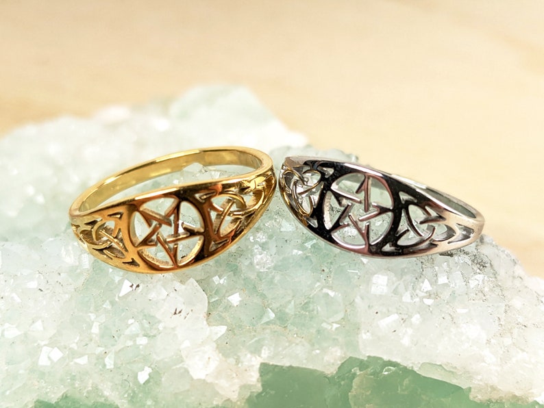 Pentacle Ring Pentagram Ring Ritual Jewelry Wiccan Ring - Etsy
