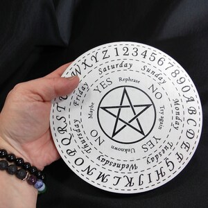 Wood Pendulum Board, Pendulum Mat With Pentacle Design, 6" Diameter - Etsy
