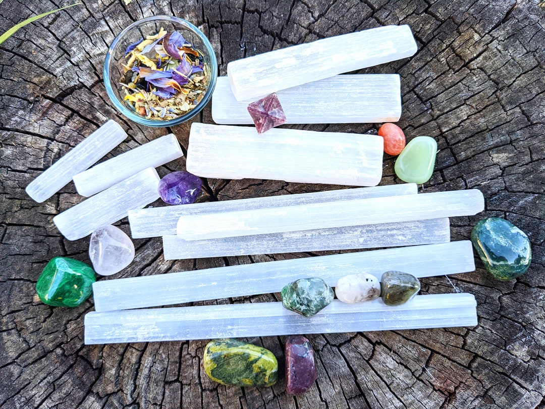 Selenite Wand, Raw Selenite Stick, Selenite Charging Stick, Natural ...
