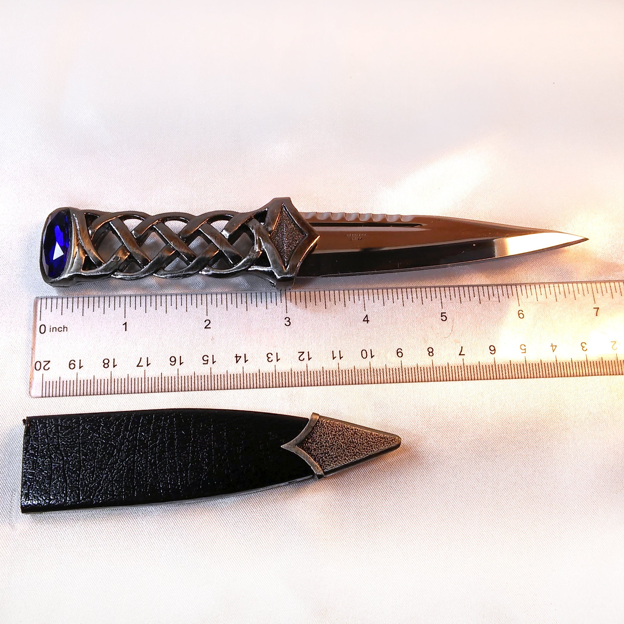 Altar Athame With Celtic Knot Handle and Jeweled Pommel, Ritual Dagger ...
