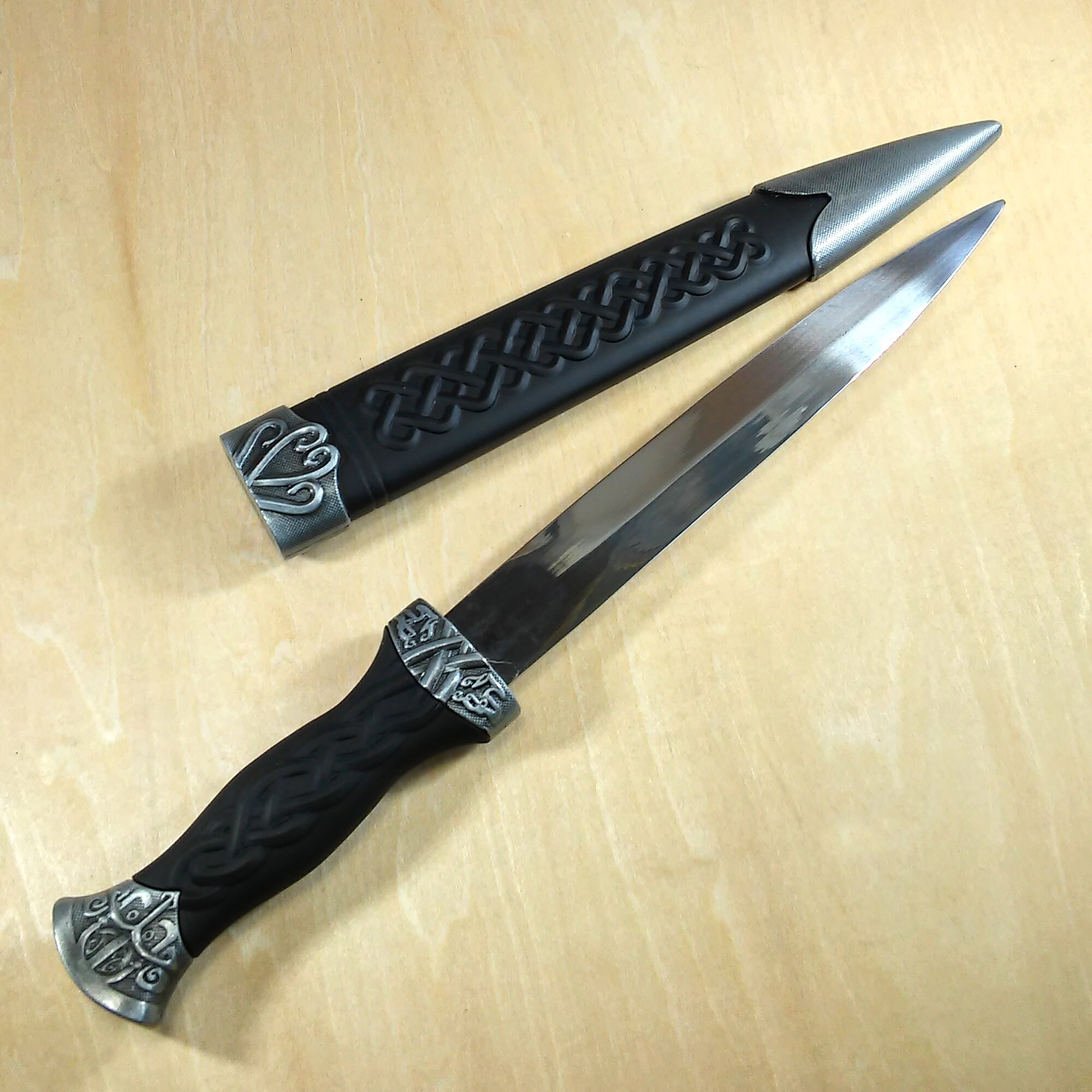 10-1/2 Athame Black Handled Ritual Dagger With Embossed - Etsy