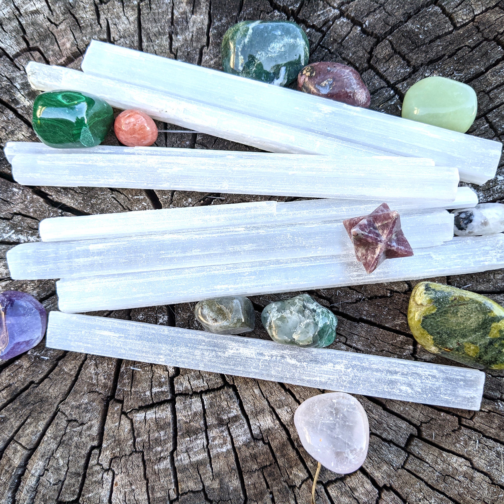 Selenite Wand, Raw Selenite Stick, Selenite Charging Stick, Natural ...